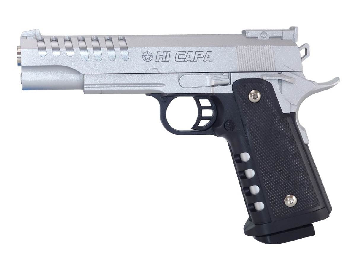 Plan Beta Pistolet Heavy Metal Hi-Capa Silver SPRING 0.5J