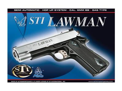 ASG STI Lawman DT Silver Noir GAZ Fixe 0.6J